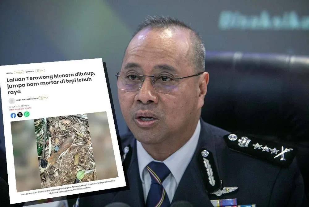 Bom dijumpai berhampiran Terowong Menora mungkin peninggalan perang ...