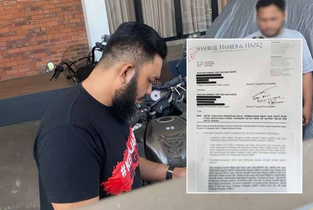 Notis saman fitnah diserahkan kepada Papagomo - Asyraf Wajdi - Sinar Harian