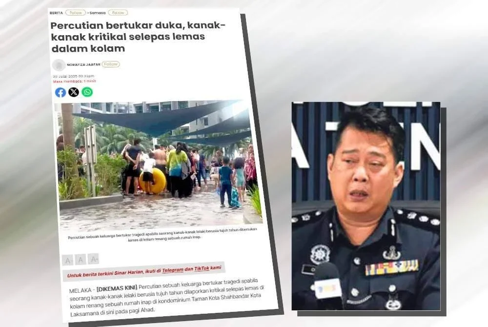 Kanak-kanak nyaris lemas di kolam renang belum sedarkan diri - Polis ...