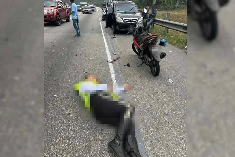 Anggota polis trafik dilanggar motosikal ketika bertugas - Sinar Harian