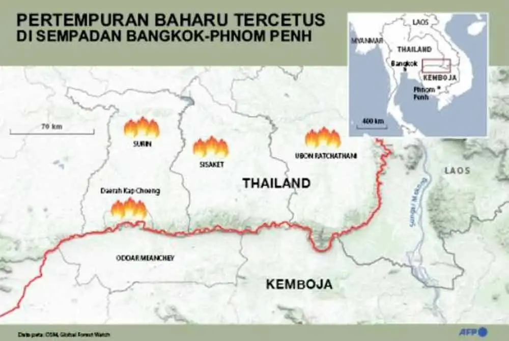 Sengketa Thailand-Kemboja memuncak kembali - Sinar Harian