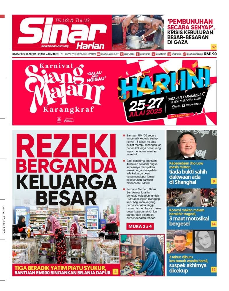 SINAR HARIAN 25 JULAI 2025 - Sinar Harian