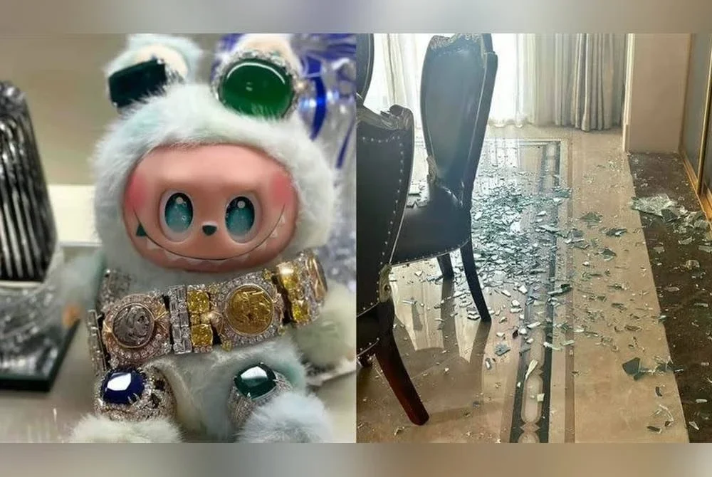Mengamuk nak Labubu, budak pecahkan siling kaca dan candelier RM238,000 - Sinar Harian