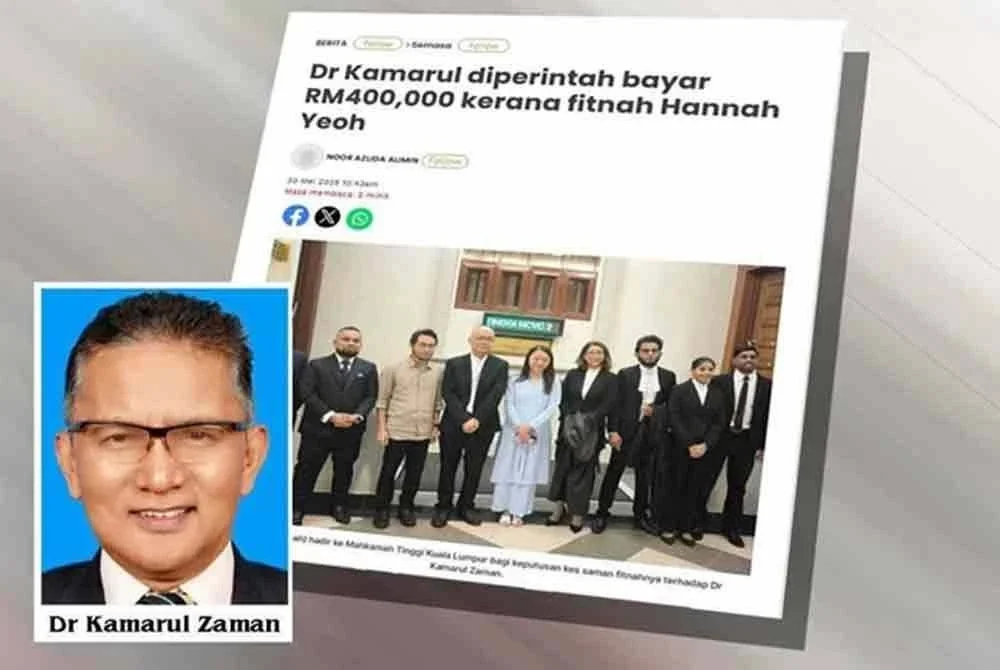 Permohonan Kamarul tangguh bayar RM400,000 kepada Hannah Yeoh ditolak - Sinar Harian
