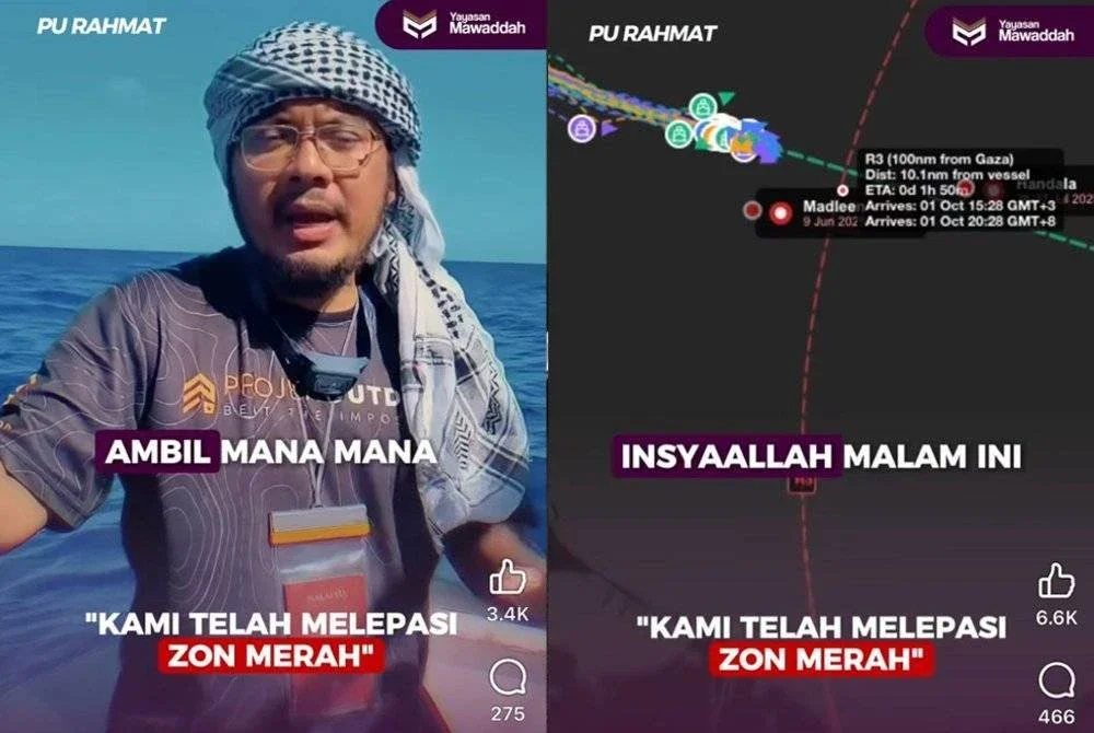Global Sumud Flotilla sudah melepasi Zon Merah 3 - PU Rahmat - Sinar Harian