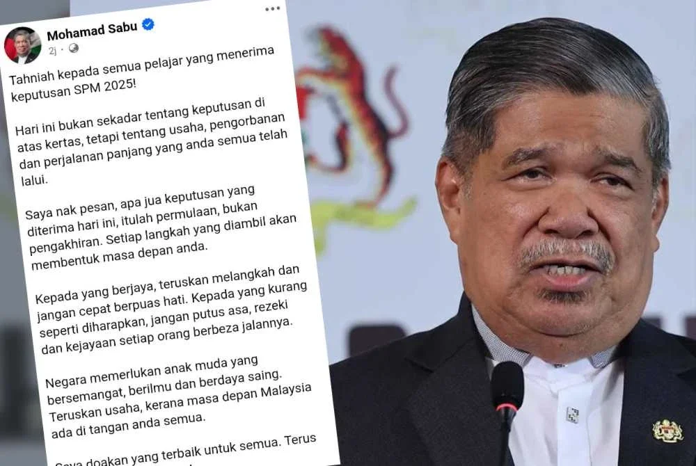 'Apa jua keputusan SPM, itu permulaan... bukan pengakhiran'- Mat Sabu ...